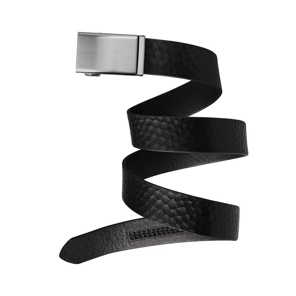 Mission Belt Steel Buckle / 40mm Black Caddy Embossed Full Grain Leath ...